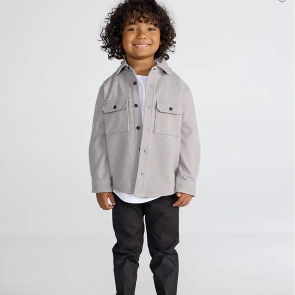 BYLT Basics | Jackets & Coats | Bylt Kids Grey Coastal Overshirt | Poshmark